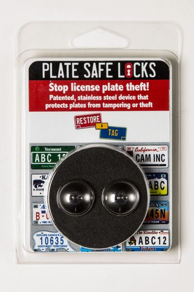 Tamper Free Anti Theft License Plate, Security Locks,Black Pearl