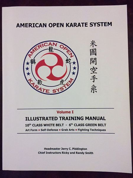American Open Karate System Illustrated Training Manual Volume I
