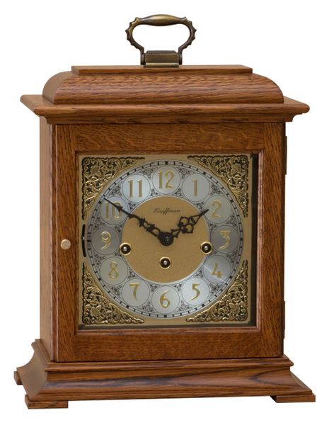 Kauffman Mantle Carraige Clock, Quarter Sawn Oak 8-day Keywound ...