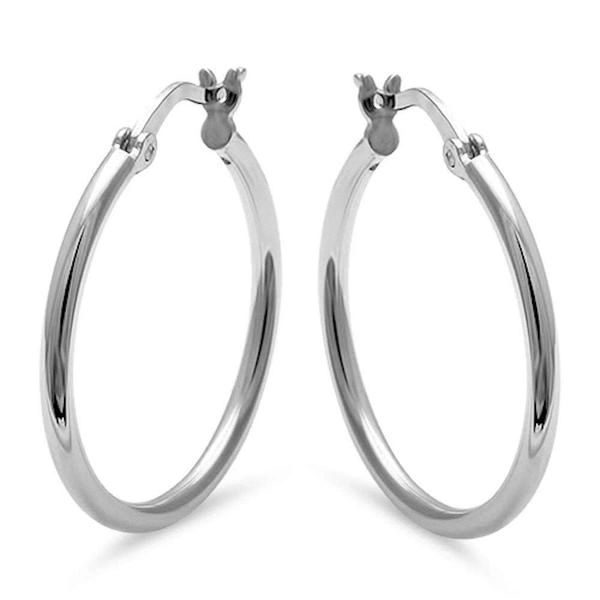 Plain Round Hoop Earrings