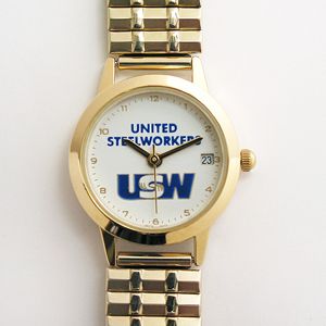 USW-0098: LADIES' PAD PRINTED WATCH with WHITE DIAL