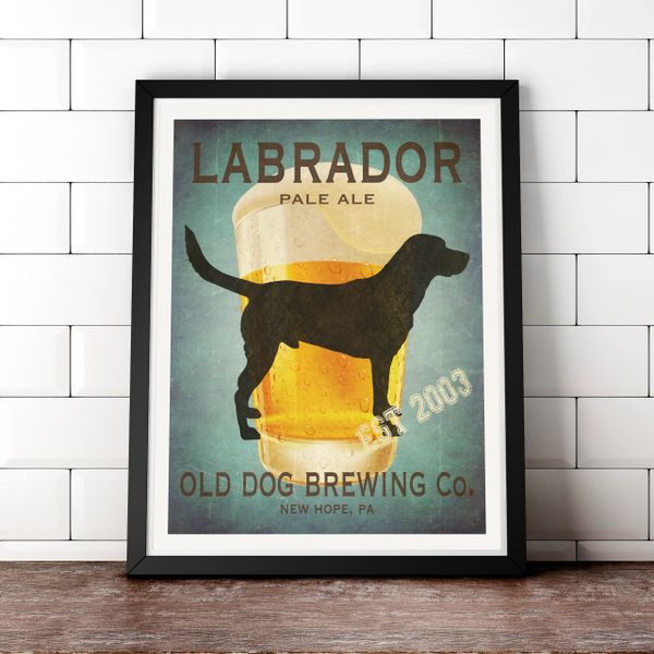 Labrador Retriever - Dog beer sign, pet print, beer poster, dog art ...