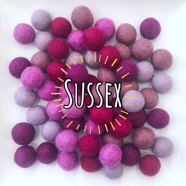 W-360PC 2CM SUSSEX Collection Felt Balls
