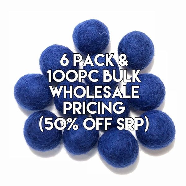 W-100PC Single Color Pack - ROYALE Felt Balls