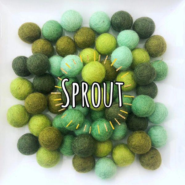 Collection - 2CM 60PC SPROUT Felt Balls