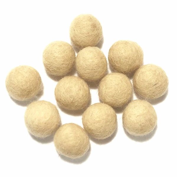 24PC Single Color Pack - PEACH CUSTARD Felt Balls