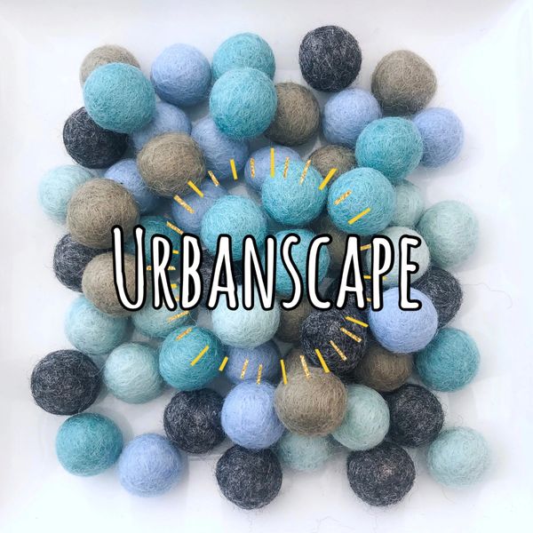 Collection - 2CM 60PC URBANSCAPE Felt Balls