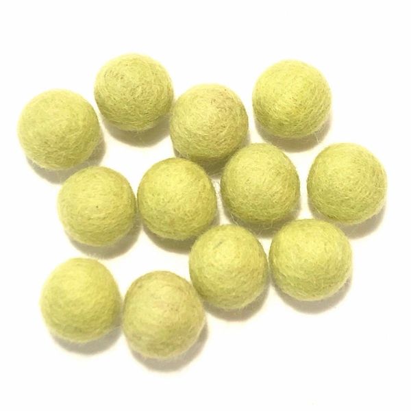 24PC Single Color Pack - PISTACHIO Felt Balls