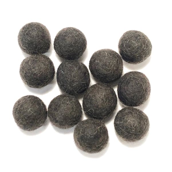 24PC Single Color Pack - DARK CHOCOLATE Felt Balls