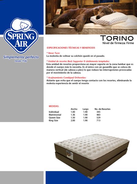 Torino Bamboo Queen Size(Sistema Back Supporter)