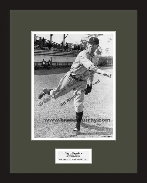 George Earnshaw, Pitcher, Baltimore Orioles, ca. 1928 - Framed
