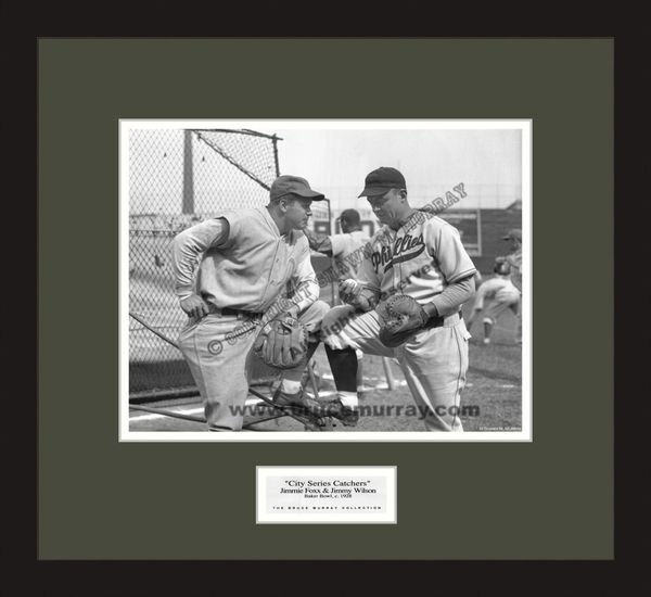 City Series Catchers: Jimmie Foxx & Jimmy Wilson, ca. 1928 - Framed