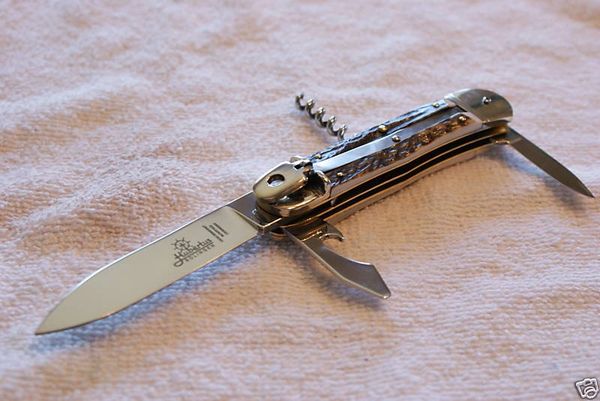 Hubertus Camper knife 11 cm Camper with Corkscrew BACK IN STOCK