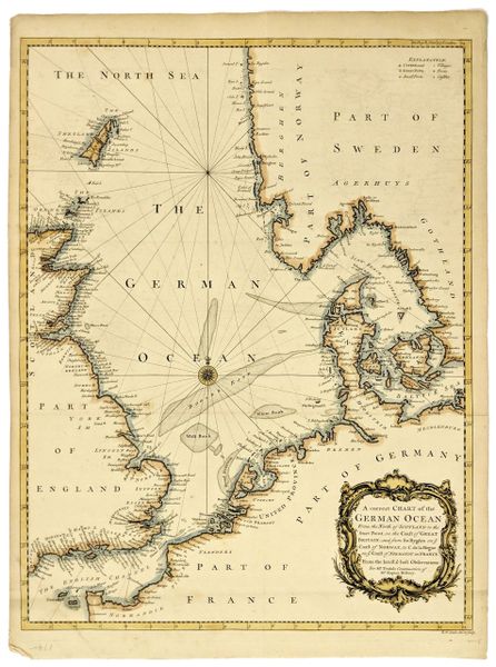 Chart of the German Ocean. 1746. Richard William Seale