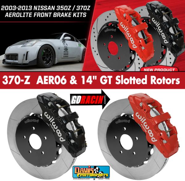 Wilwood AERO6R, Big Front Brake Kit, 2009-2013 Nissan 370Z, G37, 14" x ...