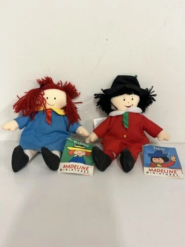 Eden Toys 1997 Madeline Miniatures Madeline & Pepito Plushes Duo
