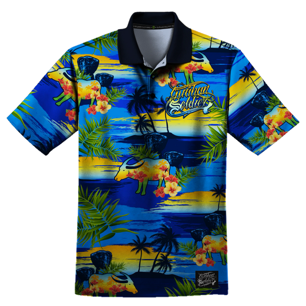 Guahan Soldier "Hafa Adai" 2 Botton Polo