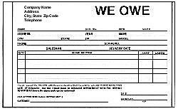 WE OWE FORM
