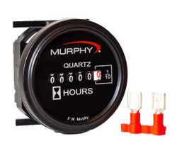 Murphy Hour Meter Black Bezel 12 - 24 VDC
