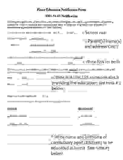 Ohio Homeschooling Parents - Notification, Forms | Ohio Homeschooling ...