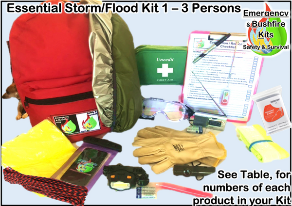 Essential Storm/Flood Kit for 1 (or 2 or 3)