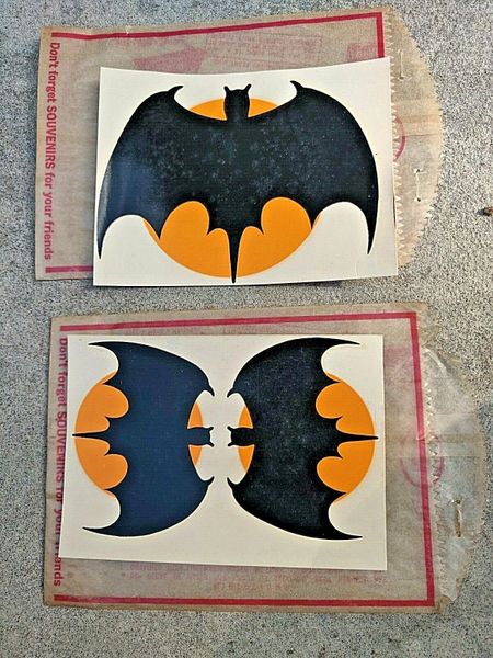 60's Vintage Batman decals Two sizes, Two 4" x 3" Sheets