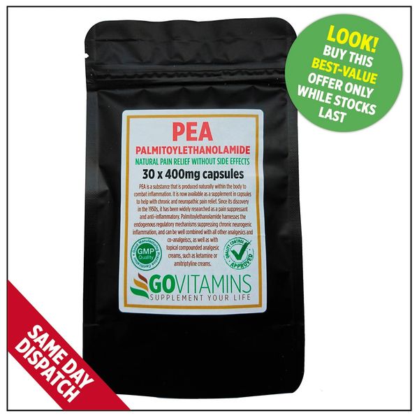 PEA Palmitoylethanolamide 400mg VEGGIE CAPSULES