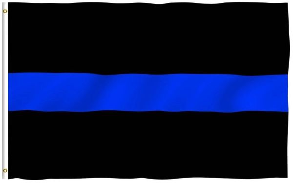 3x5 ft Police THIN BLUE LINE Law Enforcement Memorial Flag Print ...