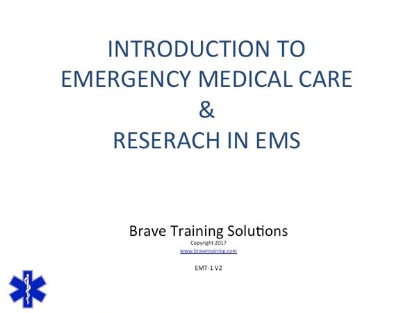 EMT/ EMT INTRODUCTION TO EMS & RESEARCH IN EMS 2021