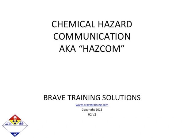 HAZCOM/RIGHT TO KNOW