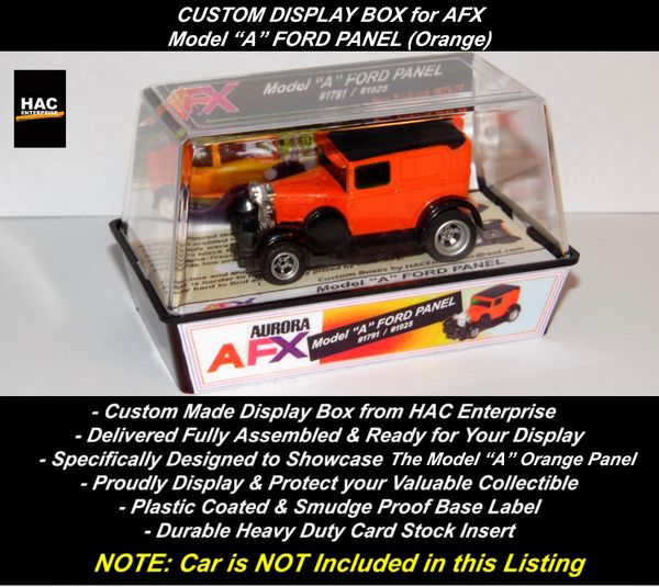 Custom Display Case : AFX Model "A" FORD PANEL (Orange)