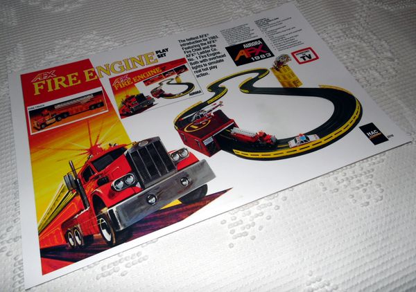 Custom AFX Wall Art - AURORA "The 1983 AFX FIRE ENGINE"