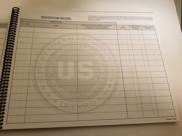 FFL Firearms Dealer Bound Record Books 600 Entry X 4 BOOKS | RK ...