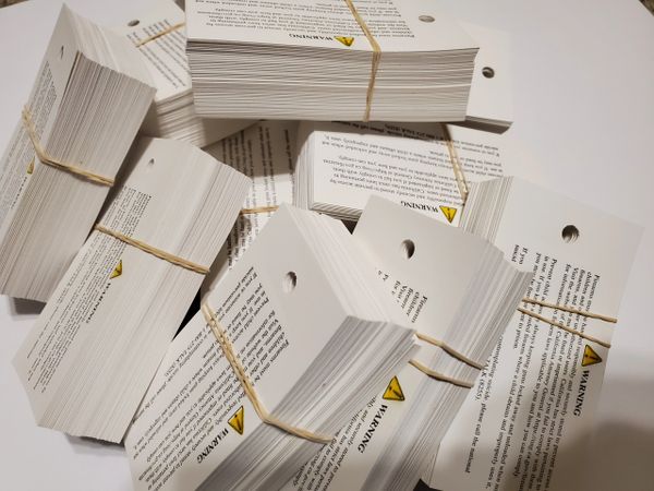 CA DOJ FIREARM WARNING TAGS | RK ENTERPRISES FFL SUPPLIES