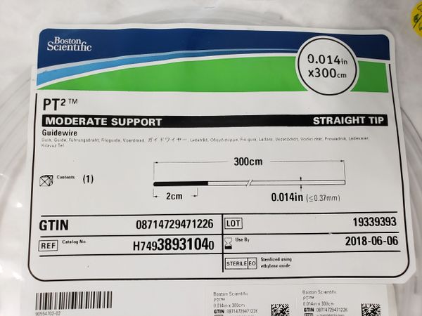 BOSTON SCIENTIFIC 38931-04 PT2 GUIDEWIRE: MODERATE SUPPORT, STRAIGHT ...