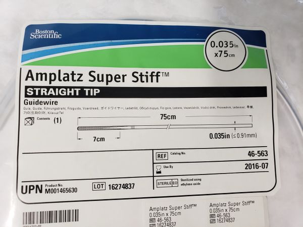 Boston Scientific 46 563 Amplatz Super Stiff Guidewire Straight Tip 0