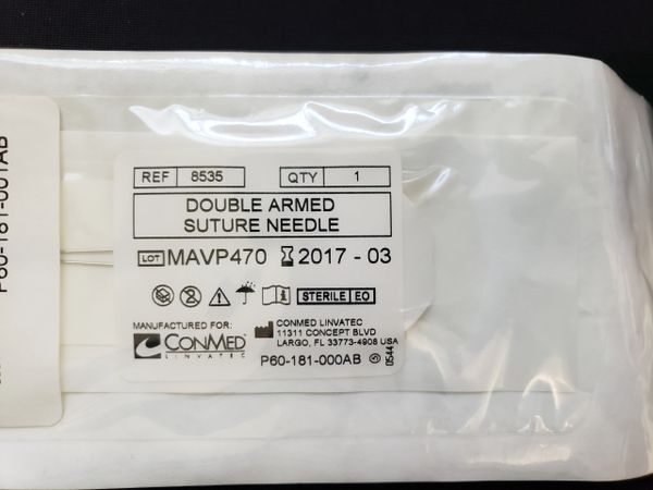 CONMED 8535 DOUBLE ARMED SUTURE NEEDLE