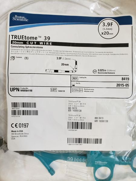 BOSTON SCIENTIFIC TRUETOME 39 CANNULATING SPHINCTEROTOME