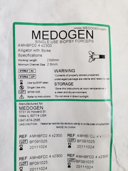 MEDOGEN AMHBFD SINGLE USE BIOPSY FORCEPS
