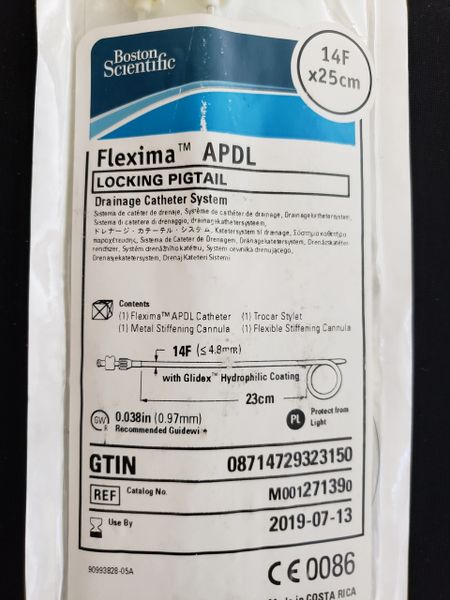 BOSTON SCIENTIFIC 27139 FLEXIMA APDL DRAINAGE CATHETER SYSTEM