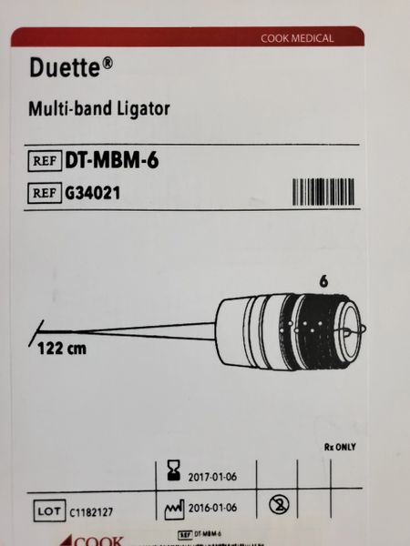 COOK MEDICAL G34021 DUETTE MULTI-BAND LIGATOR 6 X 122cm (X)