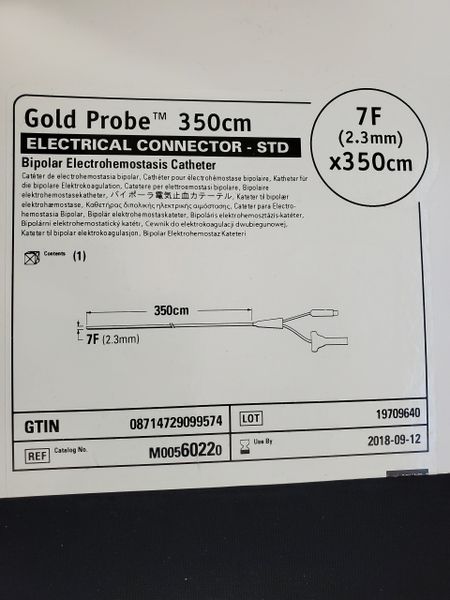 BOSTON SCIENTIFIC 6022 GOLD PROBE BIPOLAR ELECTROHEMOSTASIS CATHETER ...