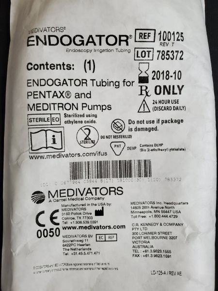 MEDIVATORS ENDOGATOR 100125 TUBING FOR PENTAX AND MEDITRON PUMPS