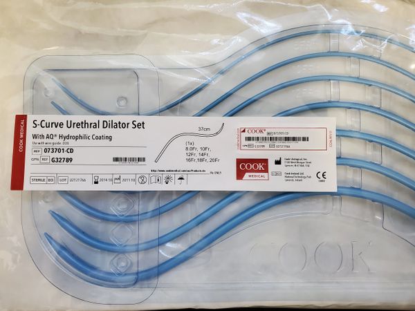 COOK MEDICAL G32789 S-CURVE URETHRAL DILATOR SET