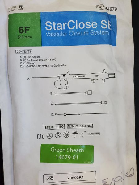 ABBOTT REF14679 STAR CLOSE SE VASCULAR CLOSURE SYSTEM