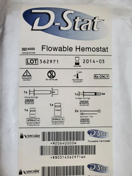VASCULAR SOLUTIONS 4000 D-STAT FLOWABLE HEMOSTAT (X)