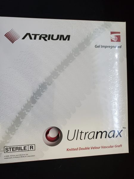 ATRIUM 23322 GEL IMPREGNATED ULTRAMAX KNITTED DOUBLE VELOUR VASCULAR GRAFT