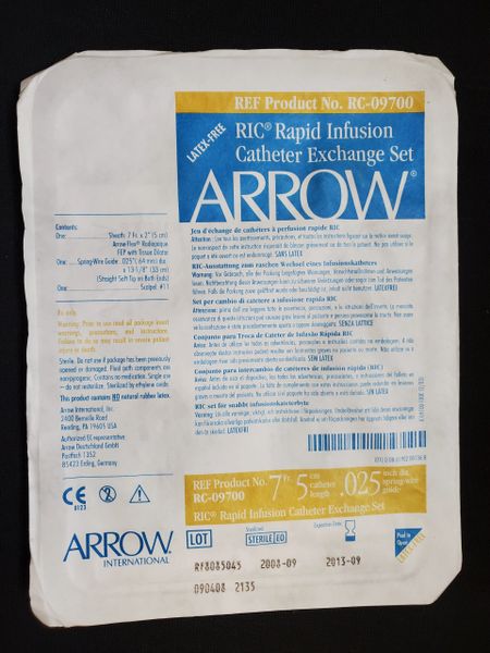ARROW RC-09700 RIC RAPID INFUSION CATHETER EXCHANGE SET