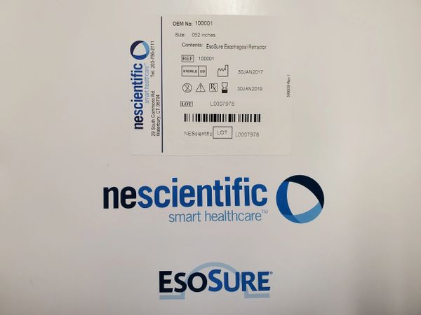 NESCIENTIFIC SMART CARE 100001 ESOSURE ESOPHAGEAL RETRACTOR