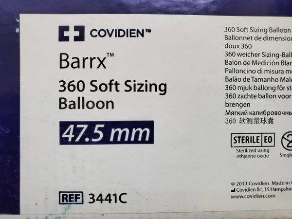 COVIDIEN 3441C BARRX HALO 360+ SOFT SIZING BALLOON 47.5MM